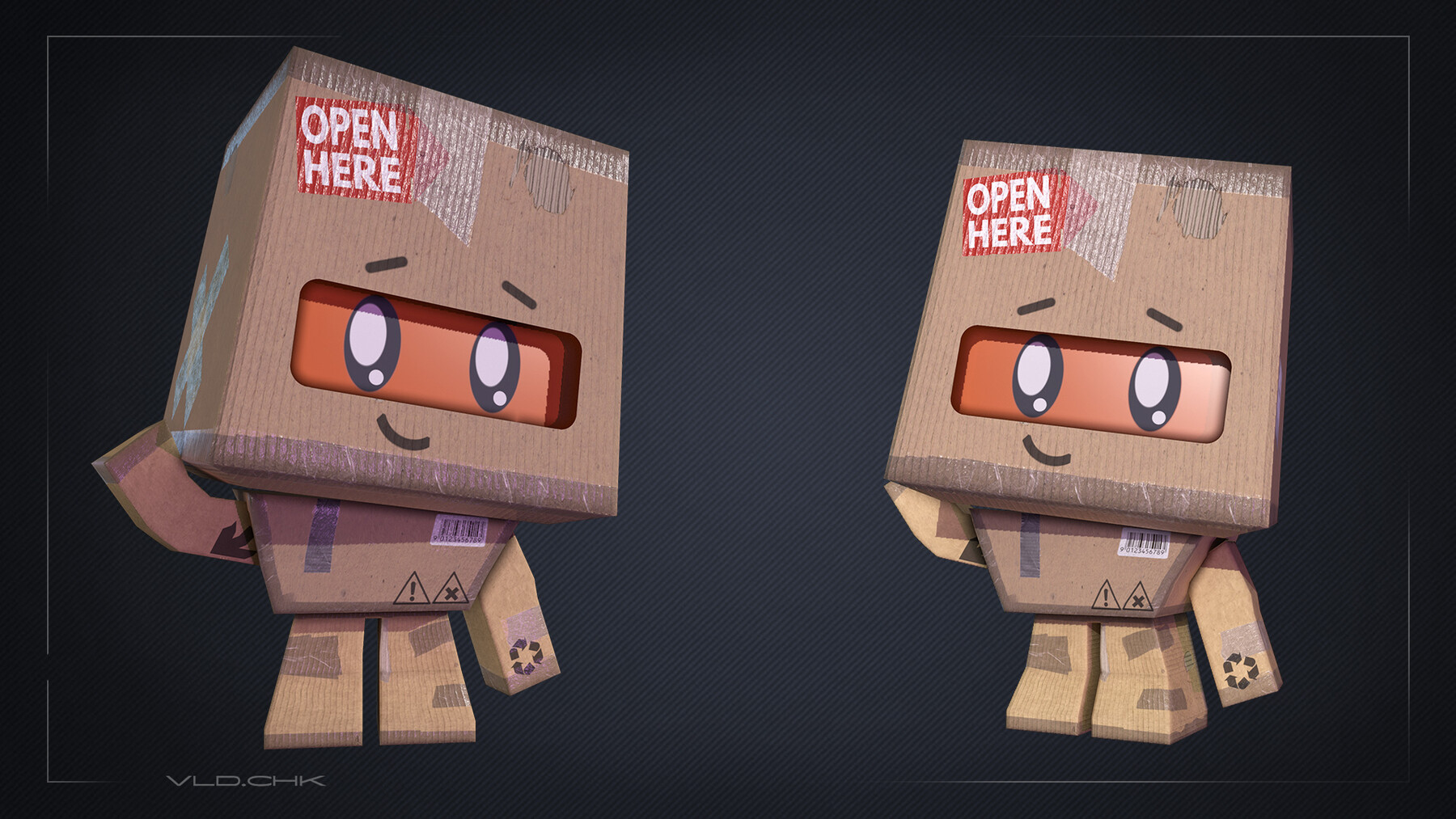 ArtStation - Cute Cardboard Boy | Game Assets
