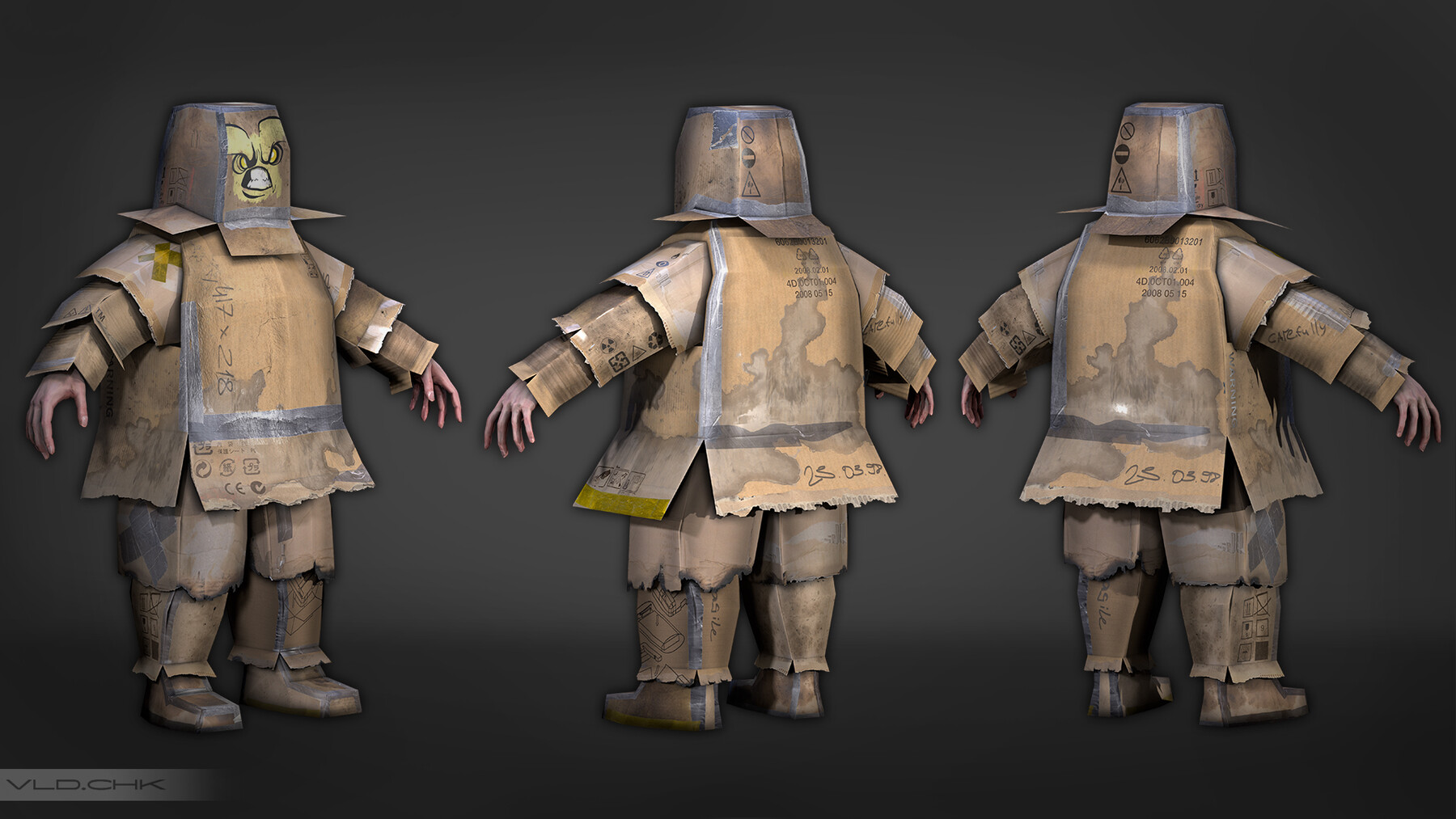 ArtStation - Cardboard Fat Man | Game Assets