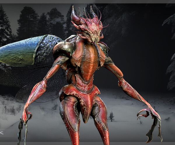 ArtStation - Lizard - Demon Beetle | Game Assets