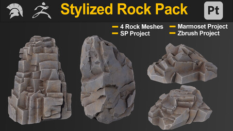 ArtStation - Stylized Rock Cliff Material - Substance Designer | Game ...