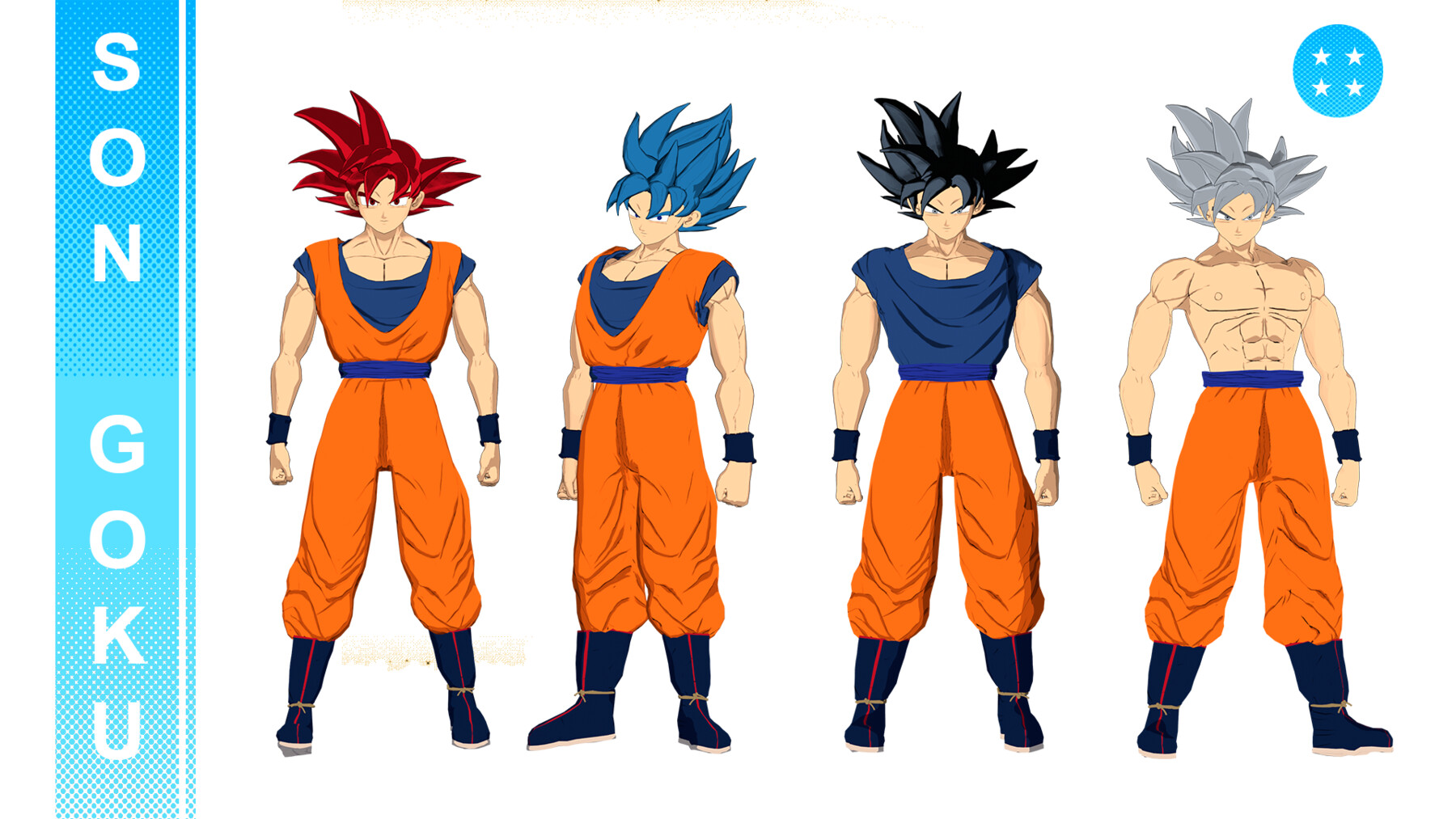 ArtStation - Saiyans Bundle - Project 4 star | Game Assets