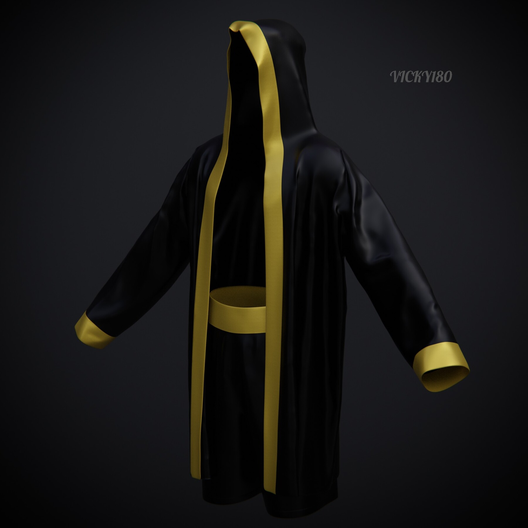 ArtStation - 3D Male Boxing Outfit - Shorts and Robe With 2 Base Colors ...