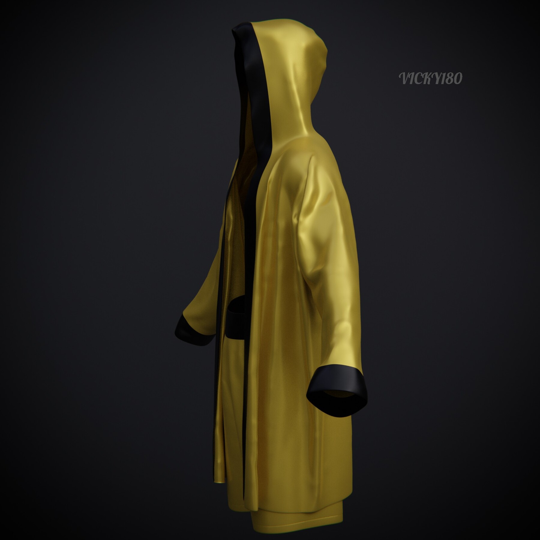 ArtStation - 3D Male Boxing Outfit - Shorts and Robe With 2 Base Colors ...