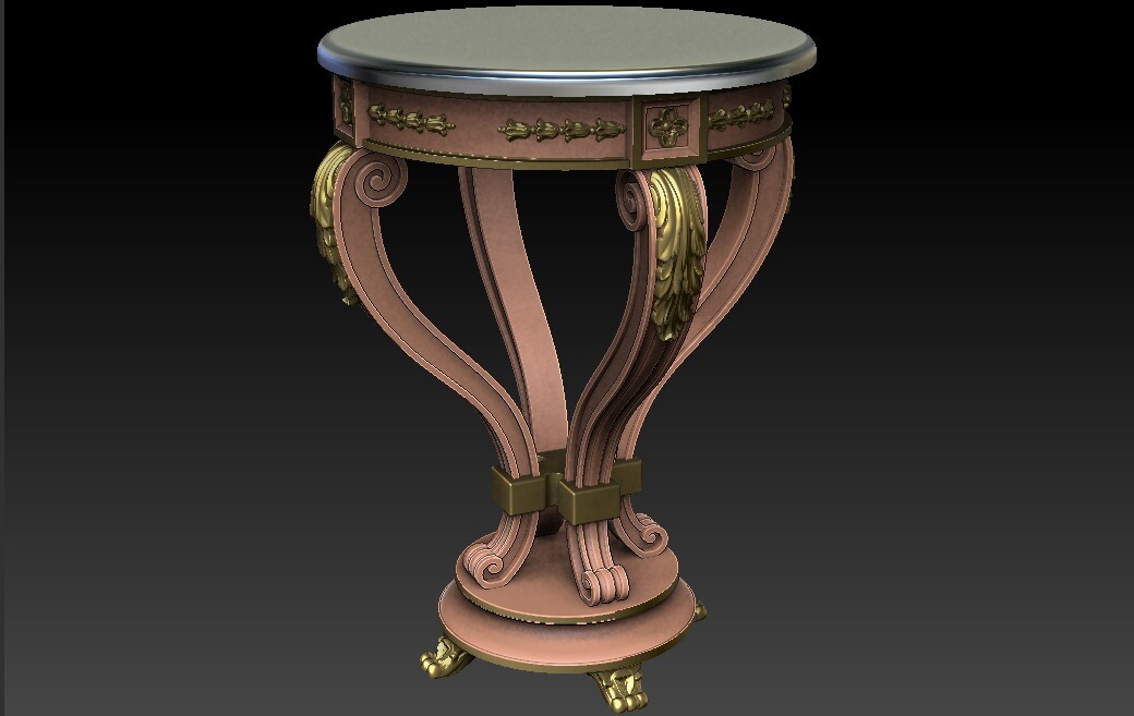 ArtStation - 3D model for CNC machines round table | Resources