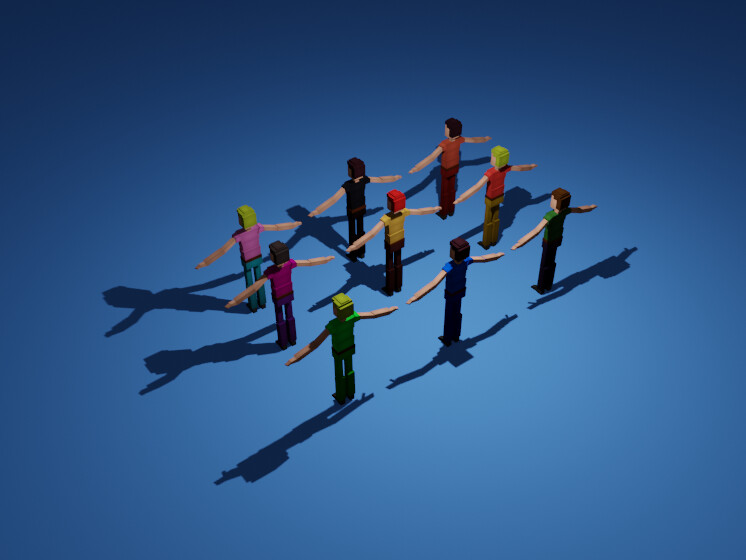 ArtStation - Low Poly Man Pack | Game Assets