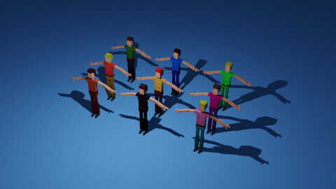 ArtStation - Low Poly Man Pack | Game Assets