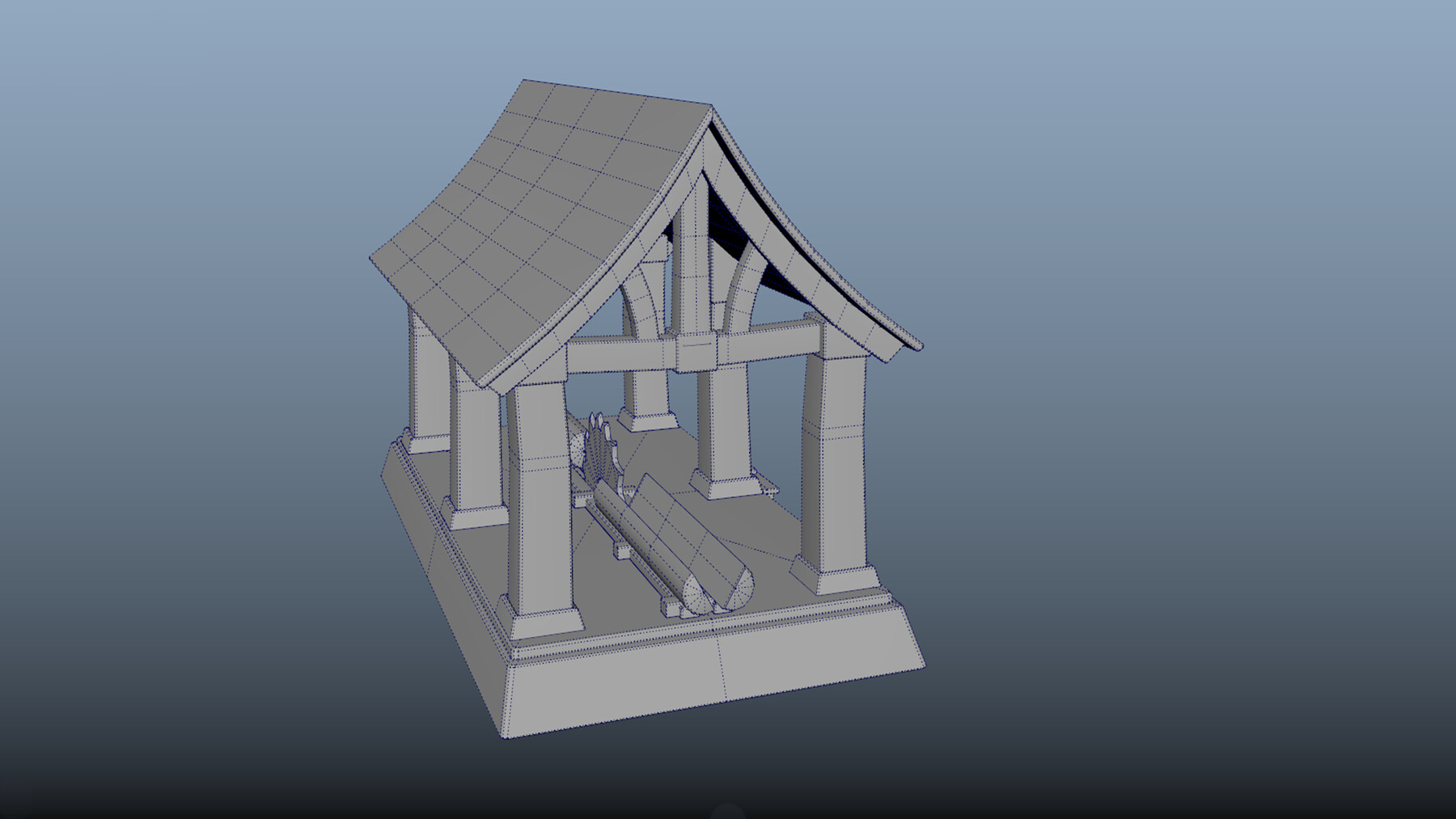 ArtStation - Stylized sawmill for cutting tree logs PBR game ready Low ...