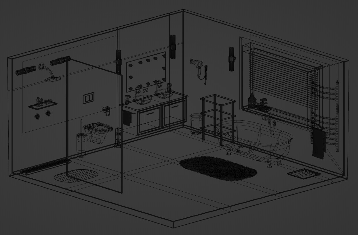 ArtStation - Isometric Bathroom | Resources