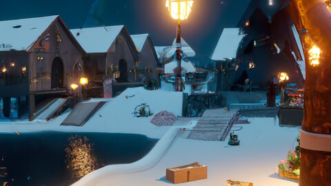 ArtStation - 3D Artwork of a holiday-themed environment | Artworks