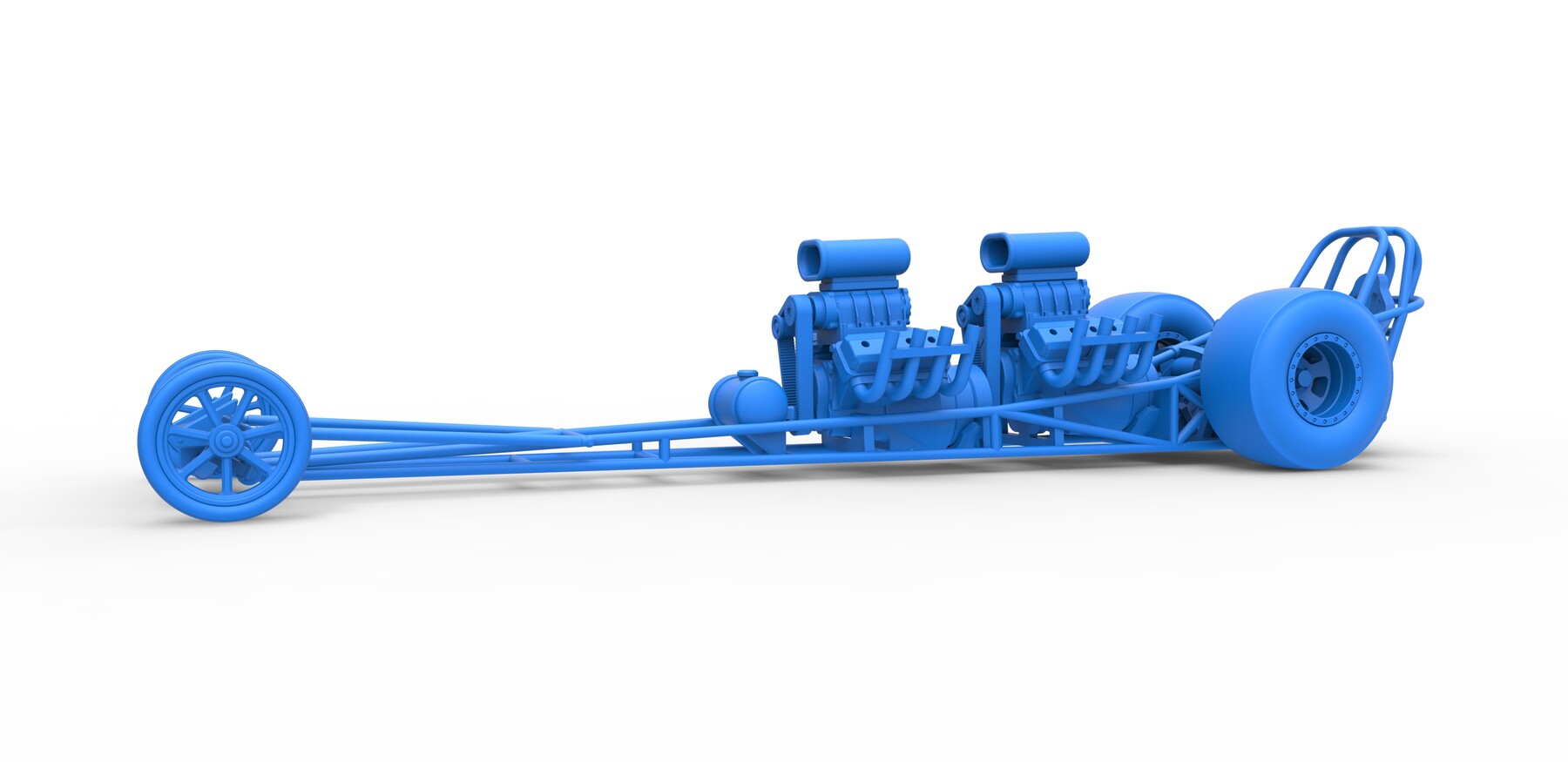 ArtStation - 3D printable Diecast Front engine dragster with 2 V8 Scale ...