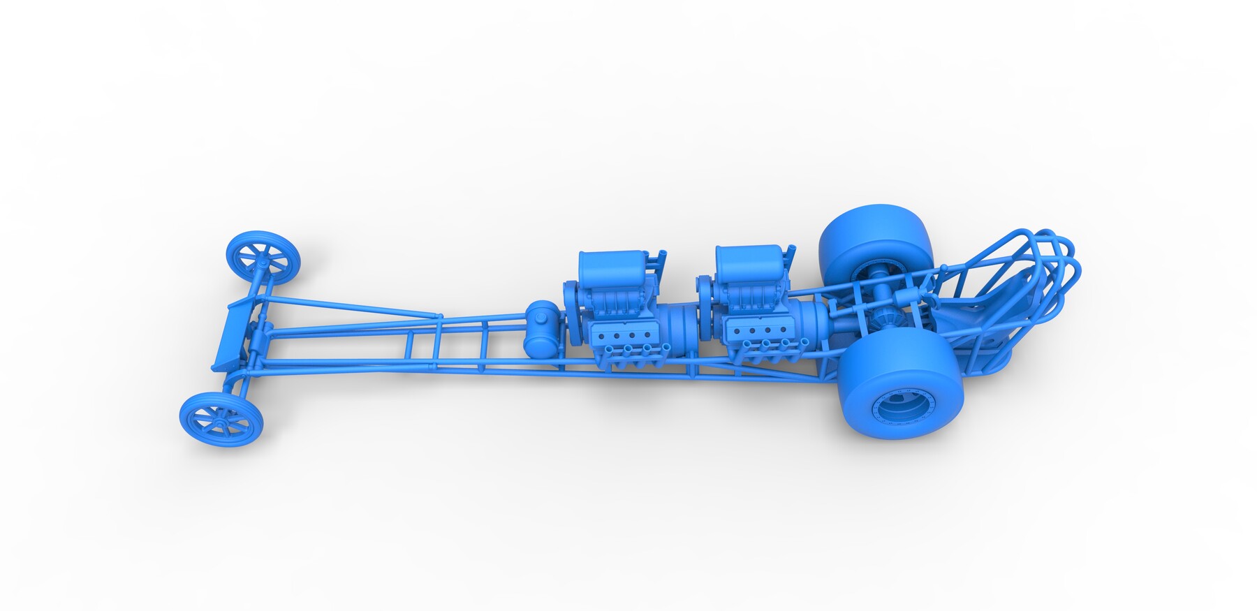 ArtStation - 3D printable Diecast Front engine dragster with 2 V8 Scale ...