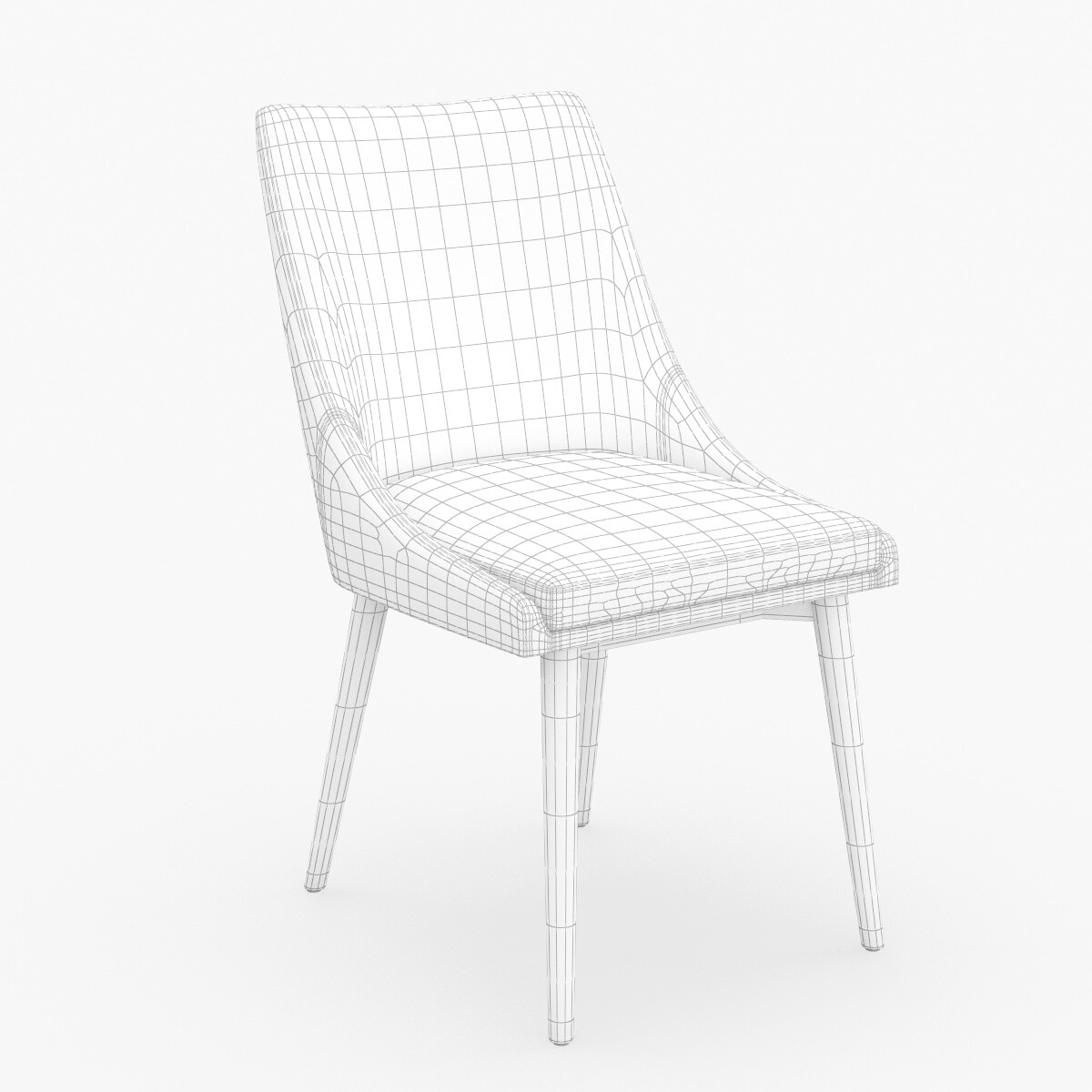 ArtStation - Faux Leather Upholstered Chair 3D Model | Resources