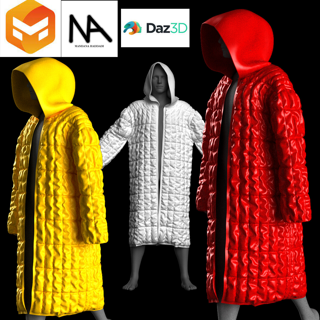 ArtStation - long puffer fore male 8 daz | Game Assets