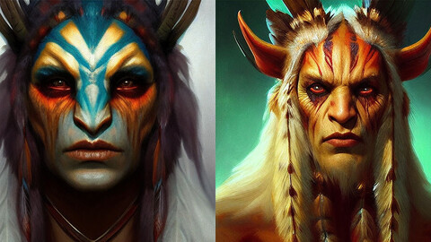 ArtStation - 100 Interesting alien portraits | Game Assets