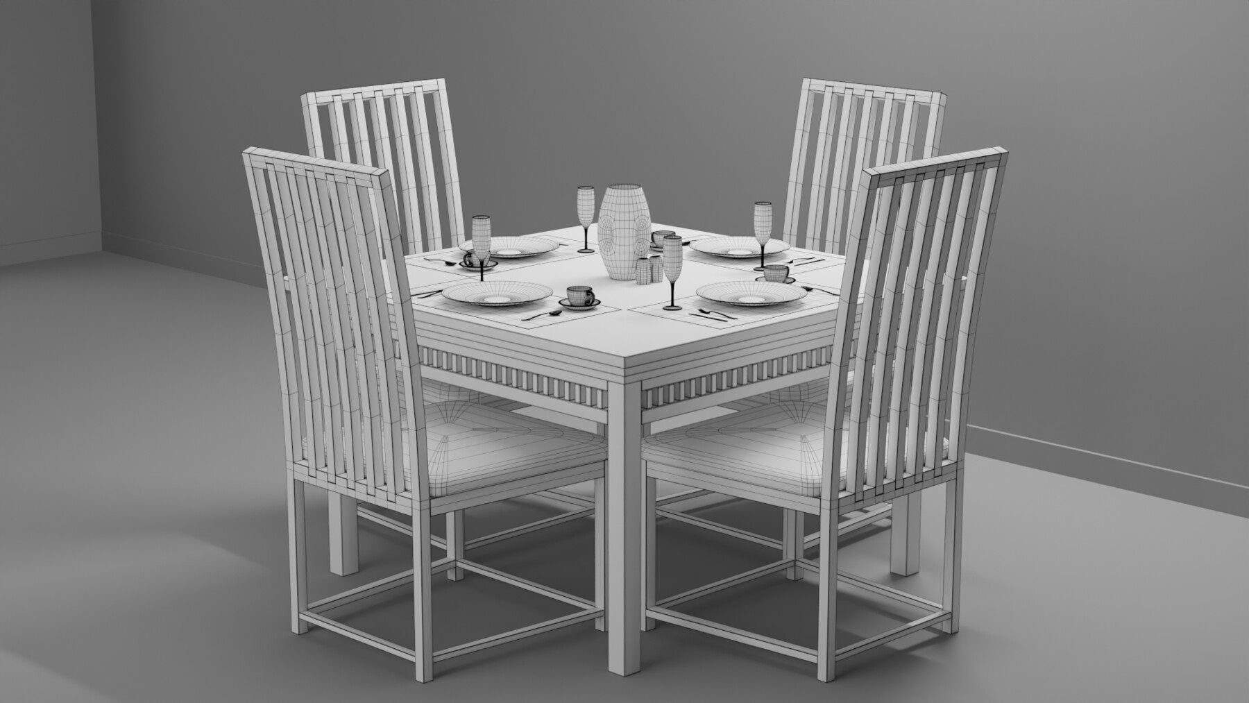 ArtStation - Dining Table 03 | Game Assets