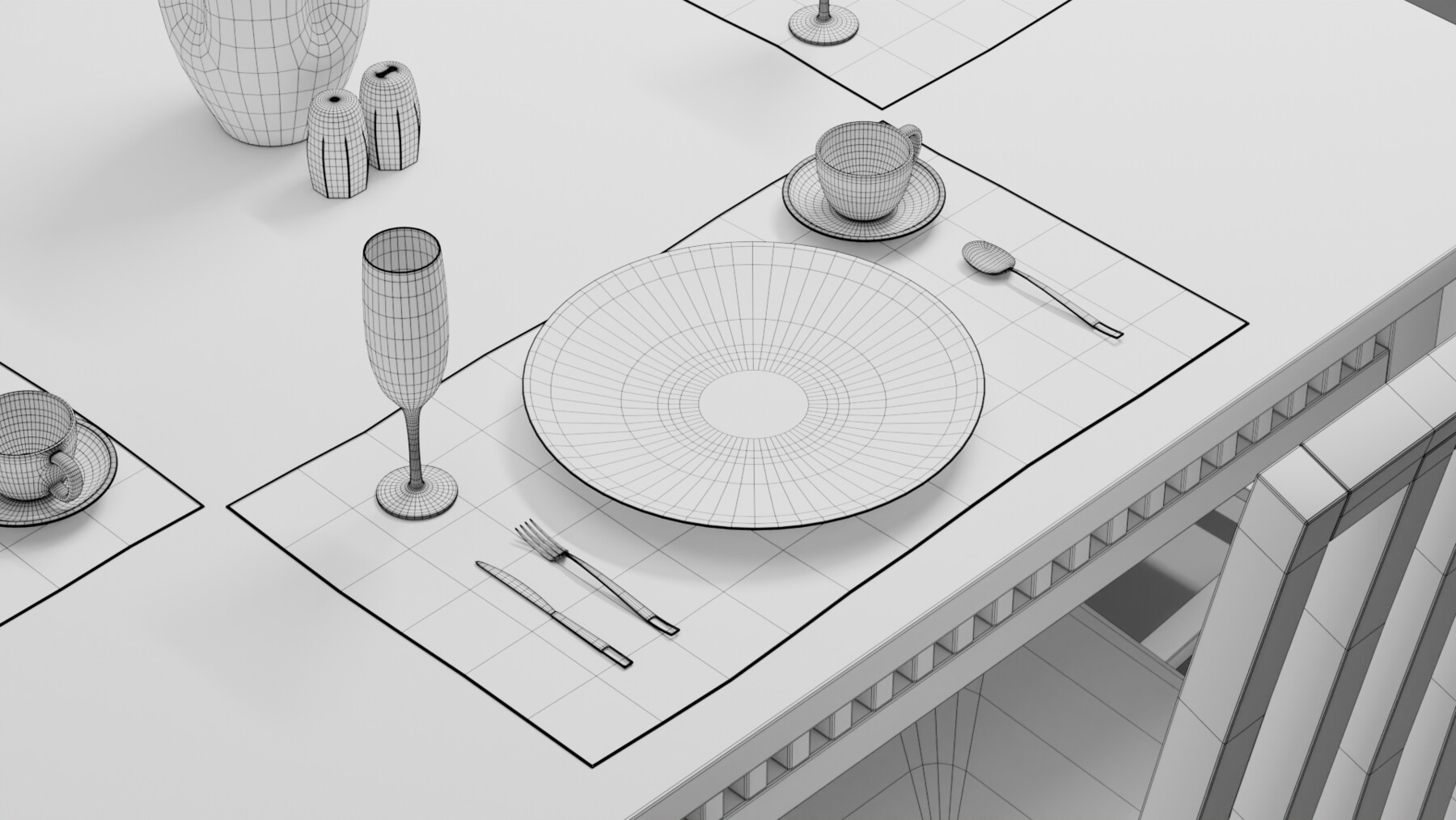 ArtStation - Dining Table 03 | Game Assets