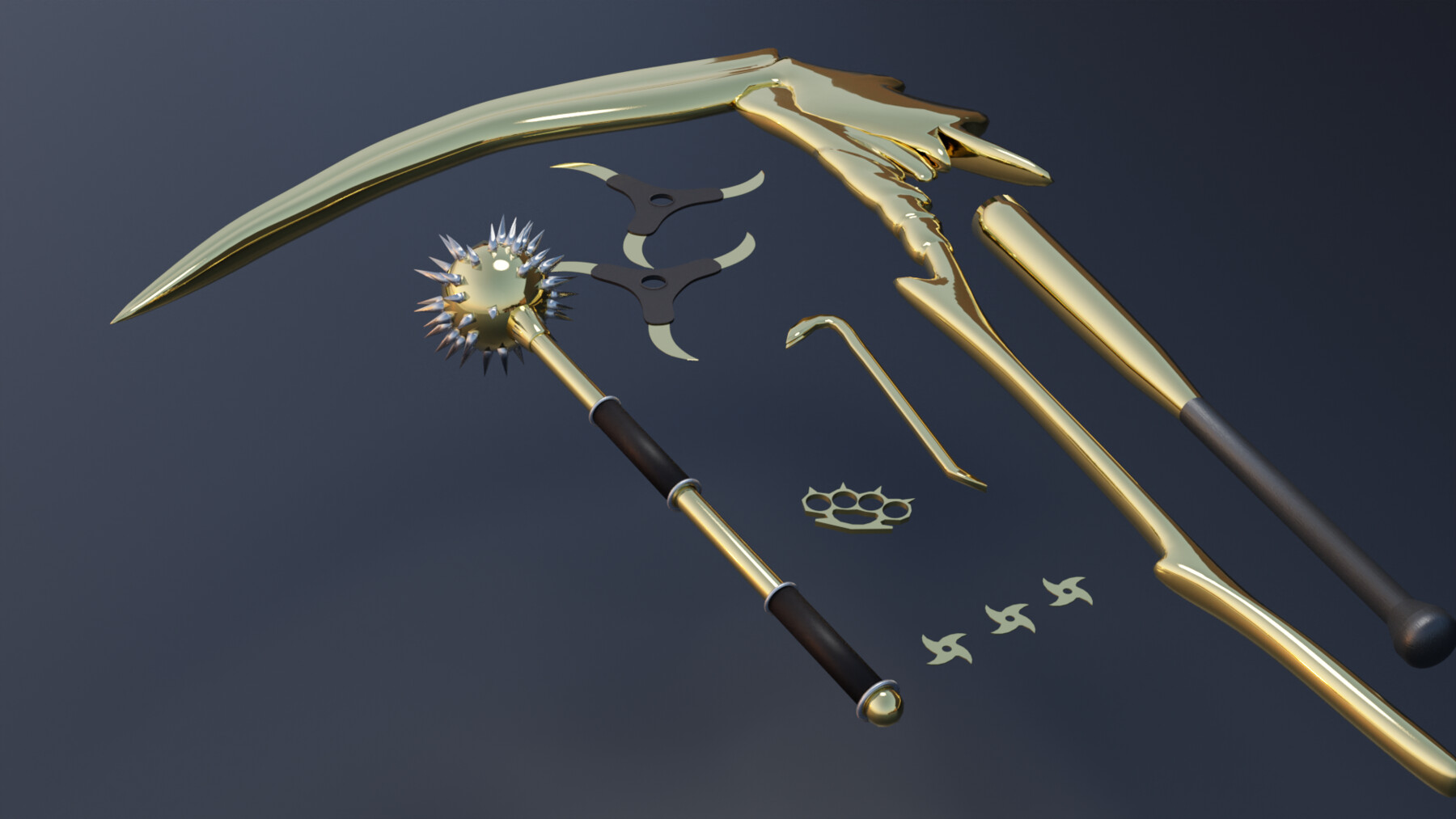 ArtStation - Golden Weapons | Game Assets