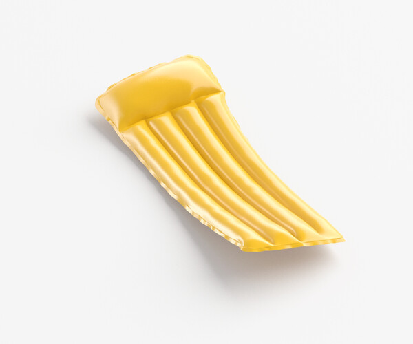 ArtStation - Yellow Inflatable Swim Mattress - air float swimming pool ...