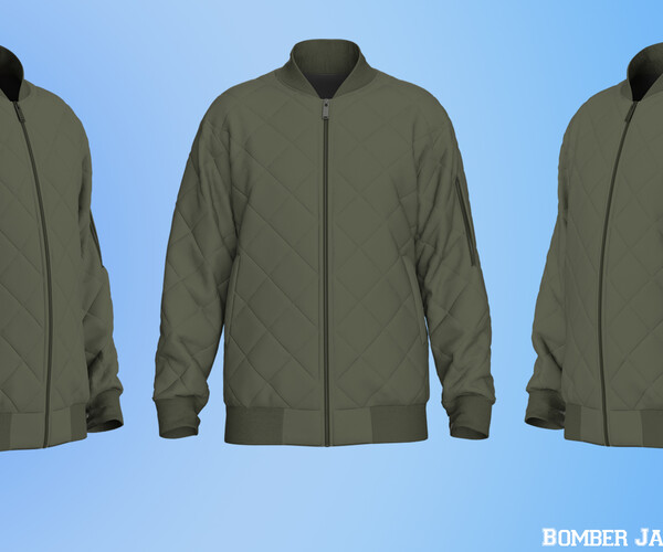 ArtStation - Bomber Jacket, marvelous designer,clo3d | Resources