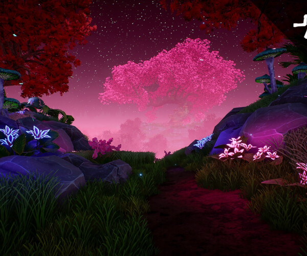 ArtStation - Fantasy Forest - Magic Forest - Elven Forest - Stylized ...