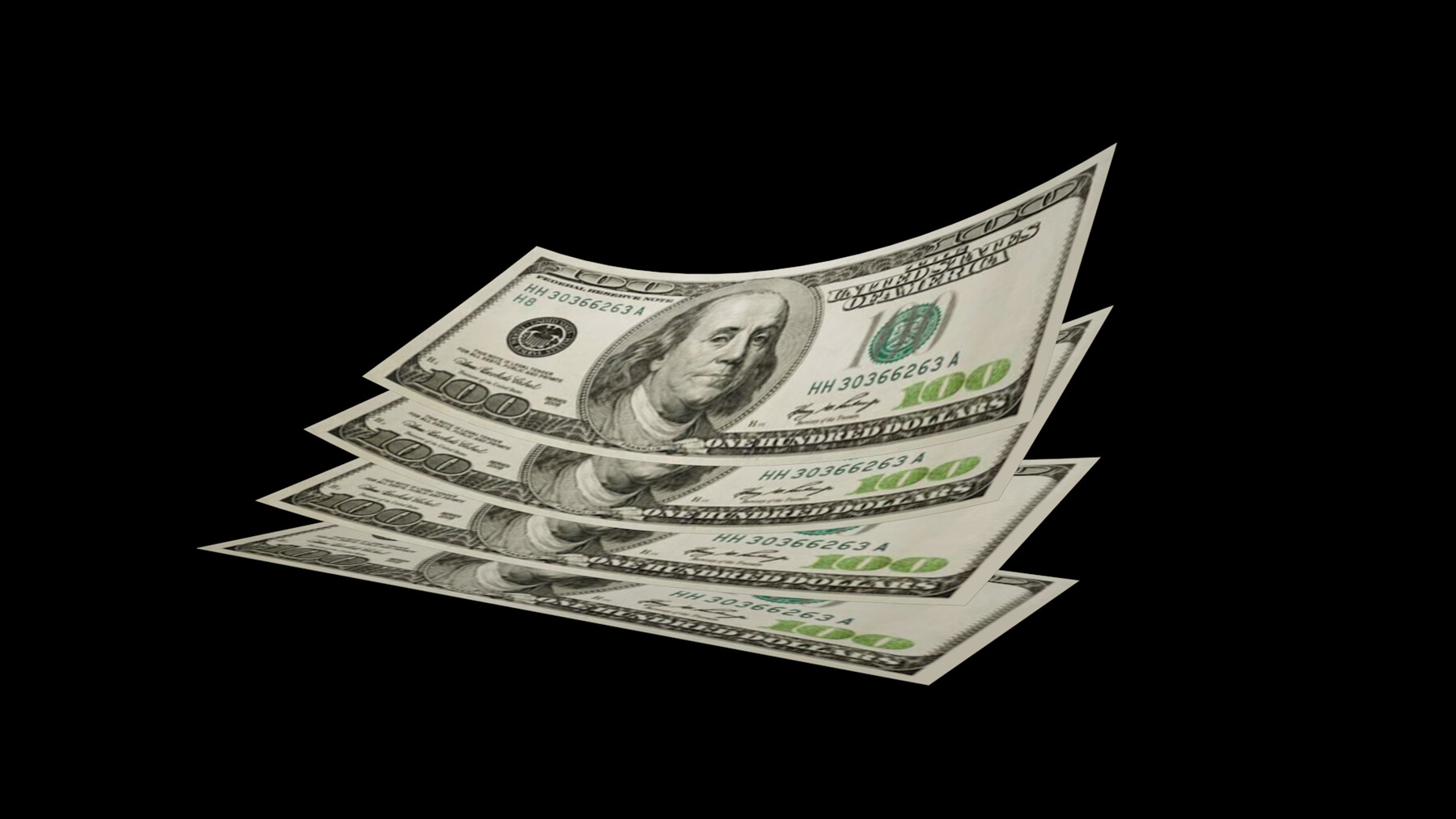 ArtStation - 3D Model of 4 Banknote pack. | Resources