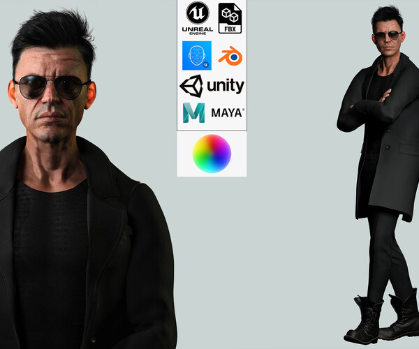ArtStation - Realistic Secret Agent Man Ready unreal Blender | Game Assets
