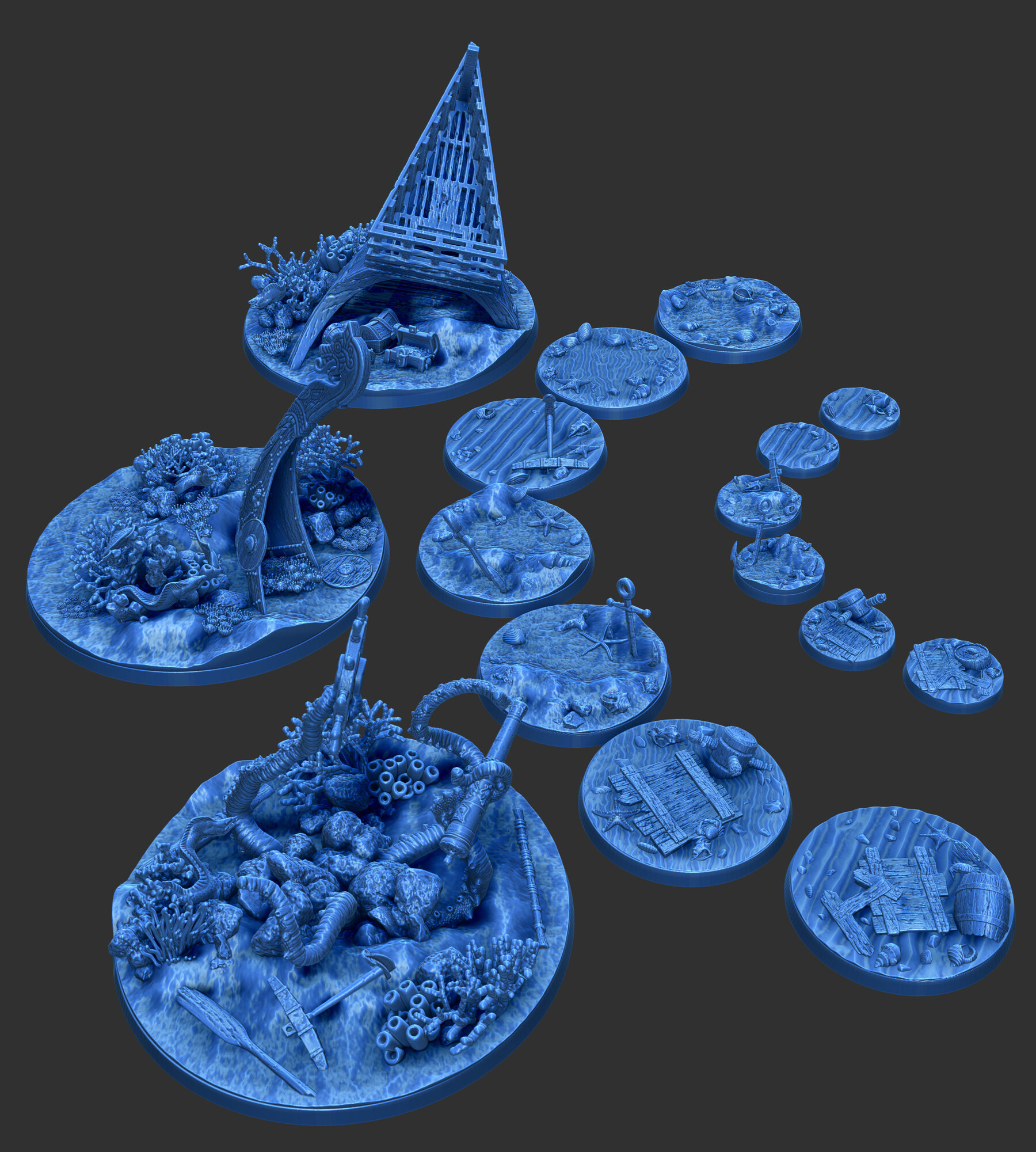 ArtStation - PACK 1 - 16 MINIATURE BASES 25mm, 50mm and 100mm 3D Print ...