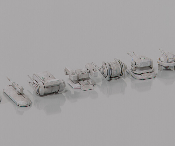 ArtStation - Sci-Fi Turrets and Guns Pack Vol2 - Star Wars | Resources
