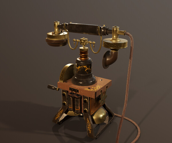 ArtStation - Retro phone PBR game ready mid poly 3D model | Game Assets