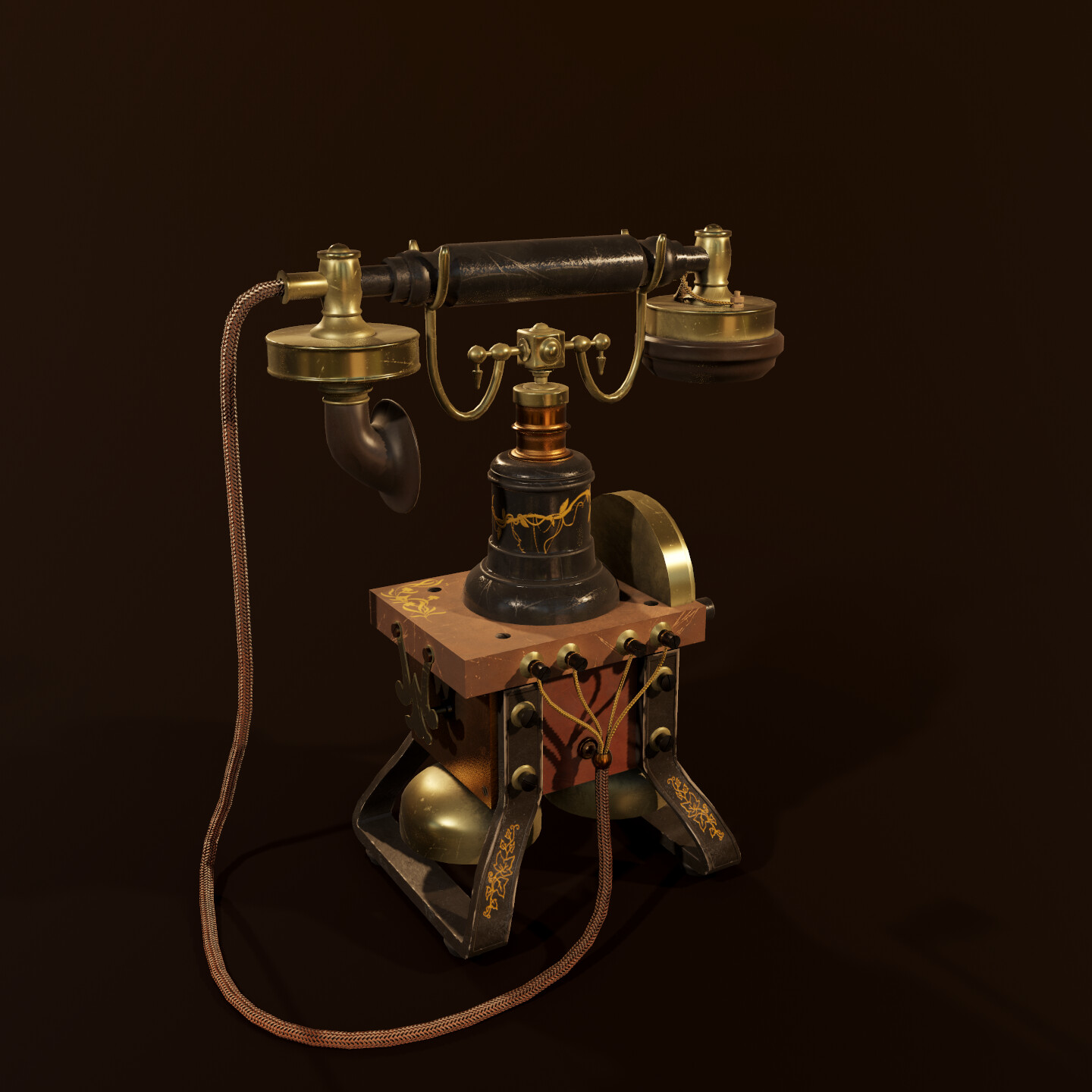 ArtStation - Retro phone PBR game ready mid poly 3D model | Game Assets