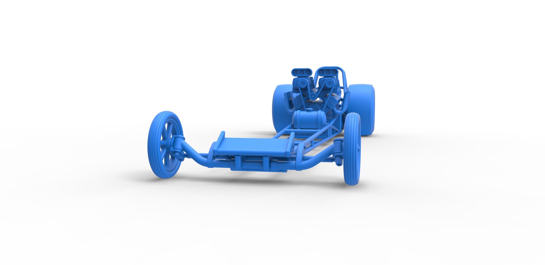 ArtStation - 3D printable Diecast Front engine dragster with double ...
