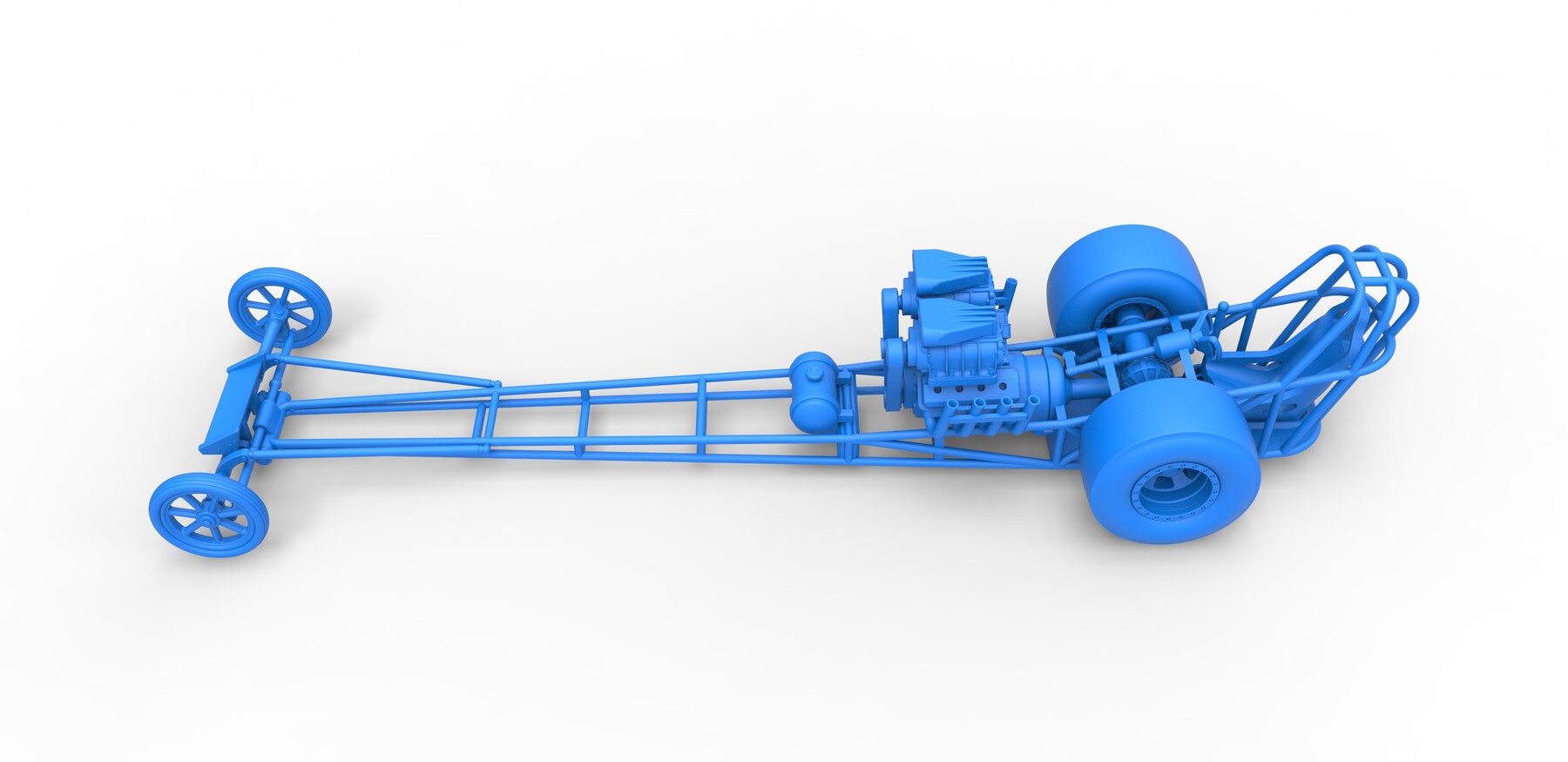 ArtStation - 3D printable Diecast Front engine dragster with double ...