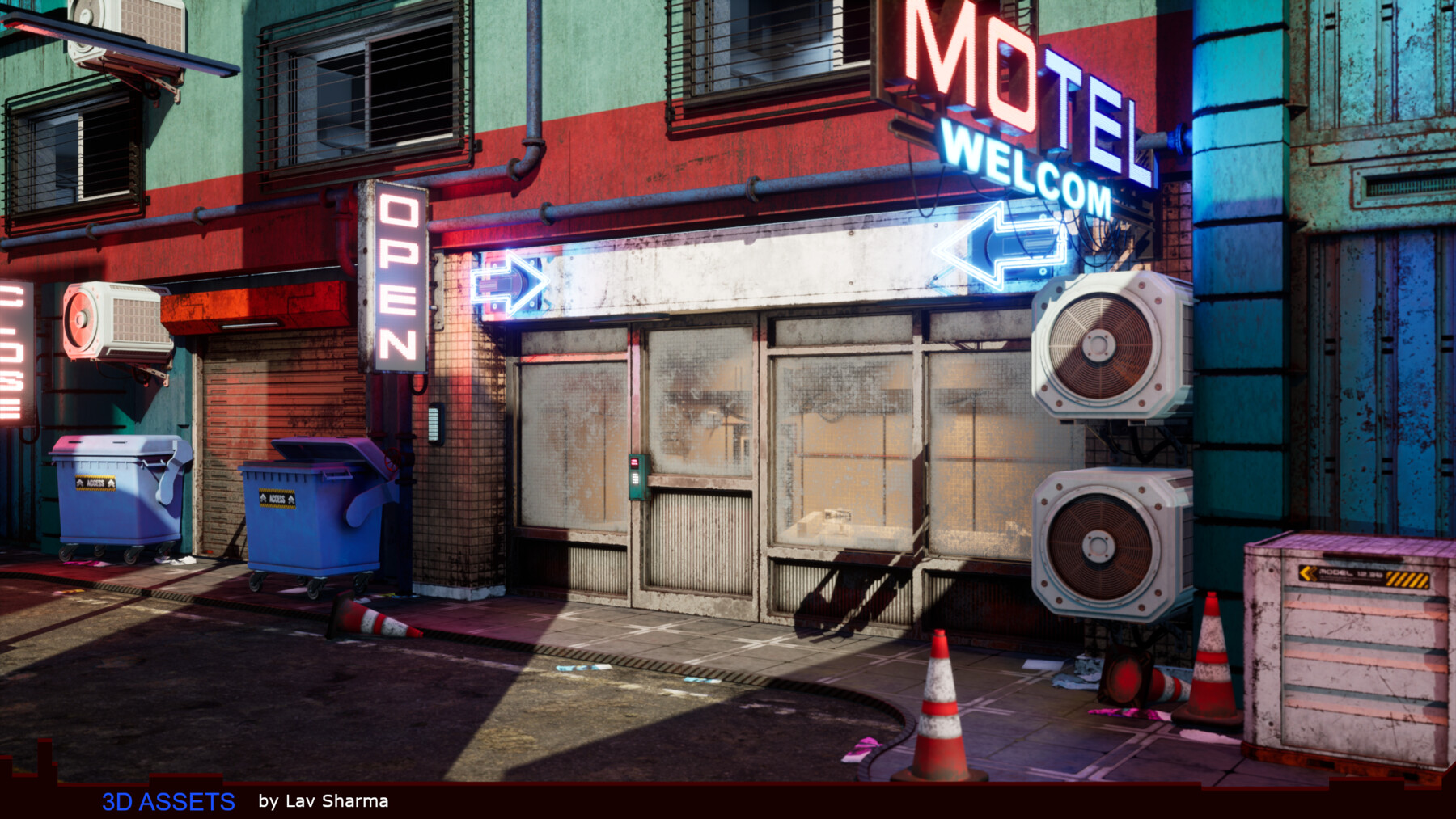 ArtStation - Cyberpunk Environment Assets Pack | Game Assets