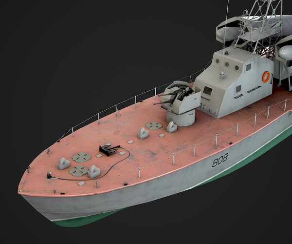 ArtStation - Small missile boat. Project 183R | Game Assets