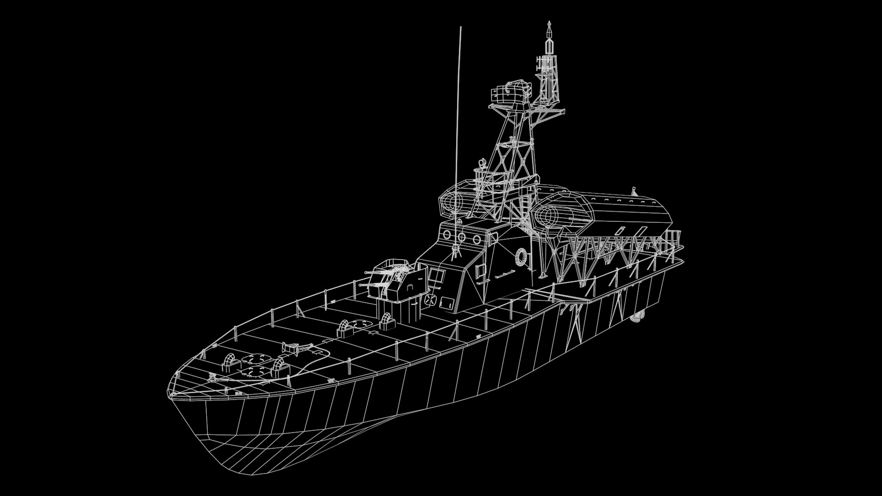 ArtStation - Small missile boat. Project 183R | Game Assets
