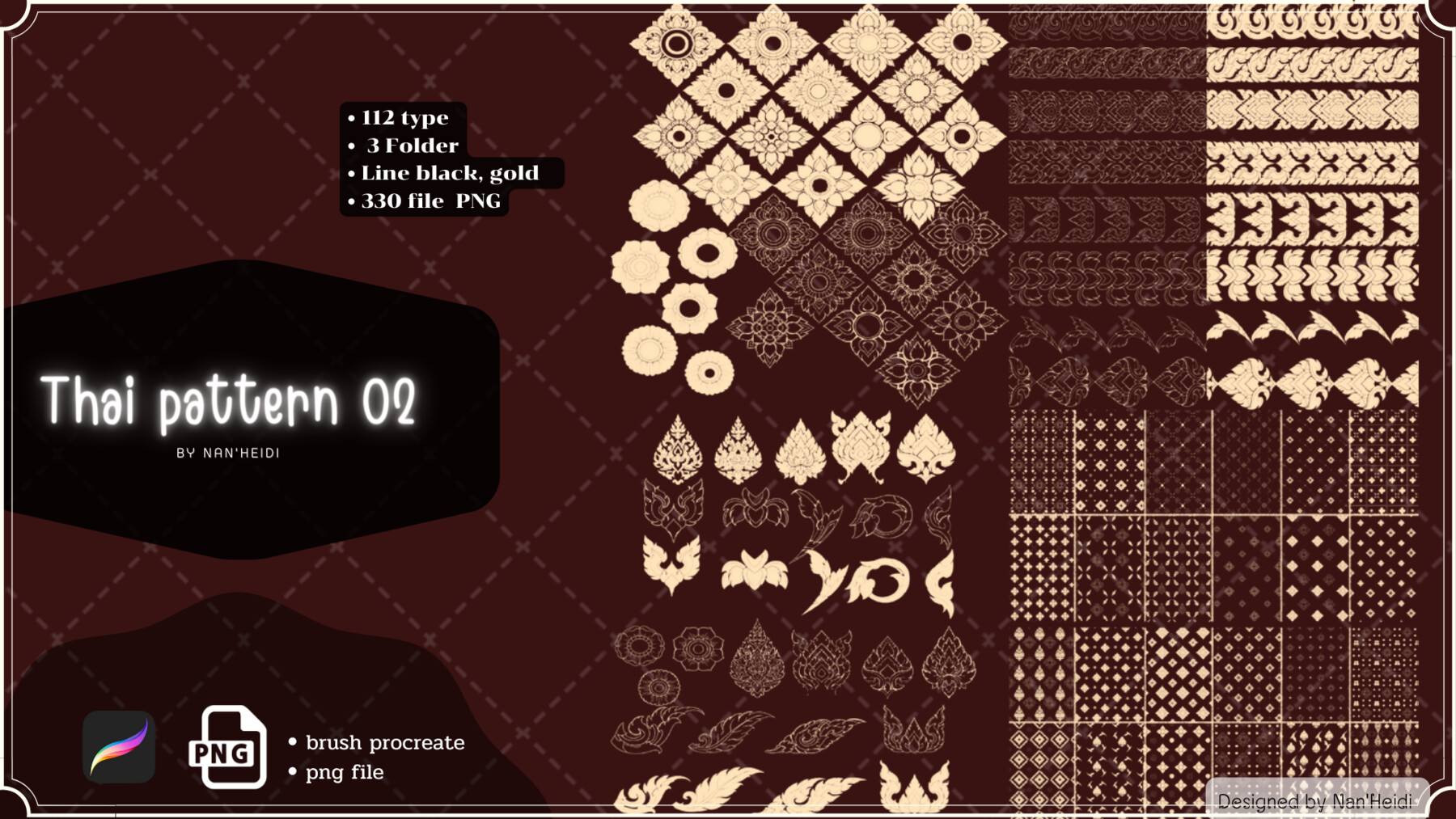 ArtStation - 112 Thai pattern 02 NHD | Artworks