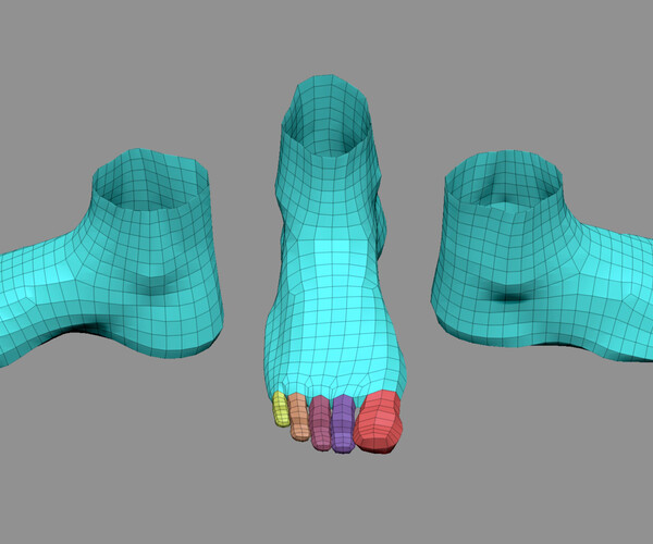 ArtStation - Foot base mesh topology and UV map | Resources