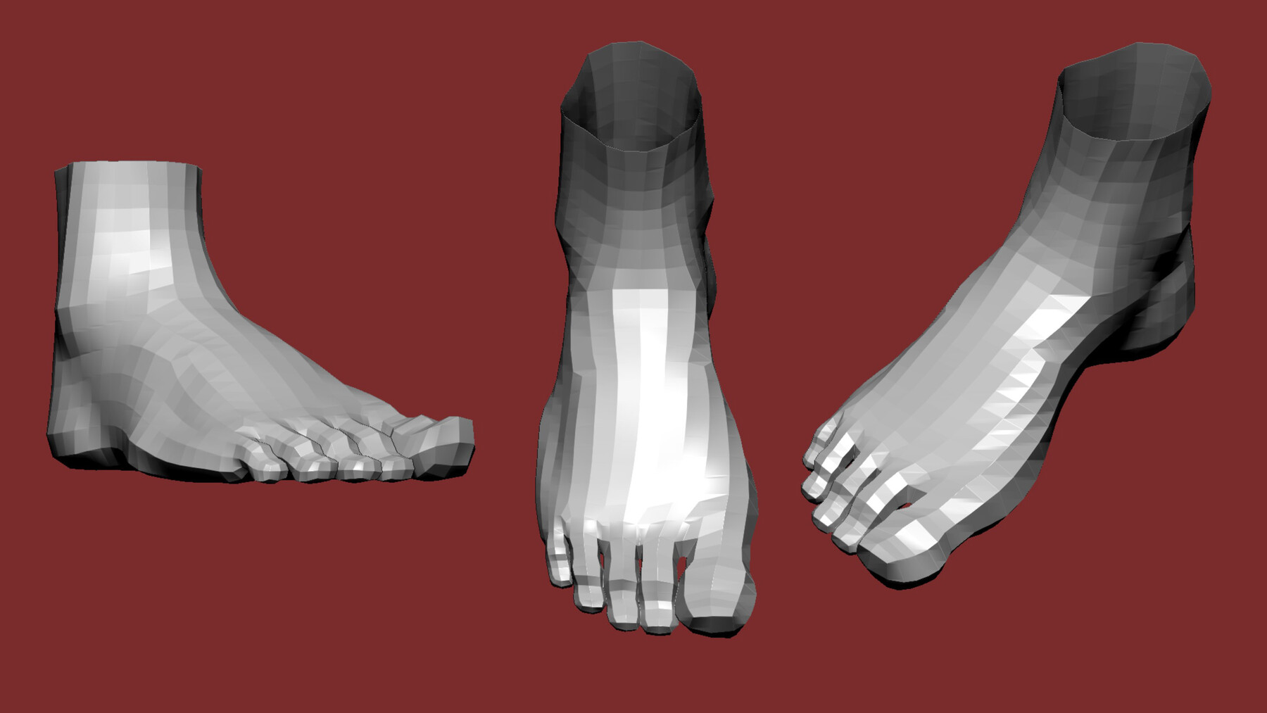 ArtStation - Foot base mesh topology and UV map | Resources