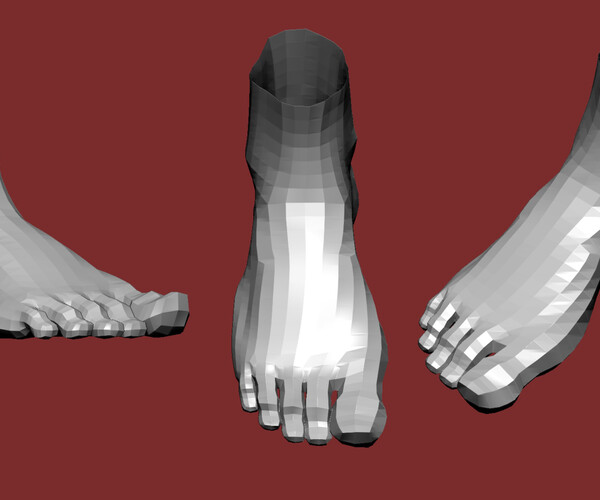 ArtStation - Foot base mesh topology and UV map | Resources