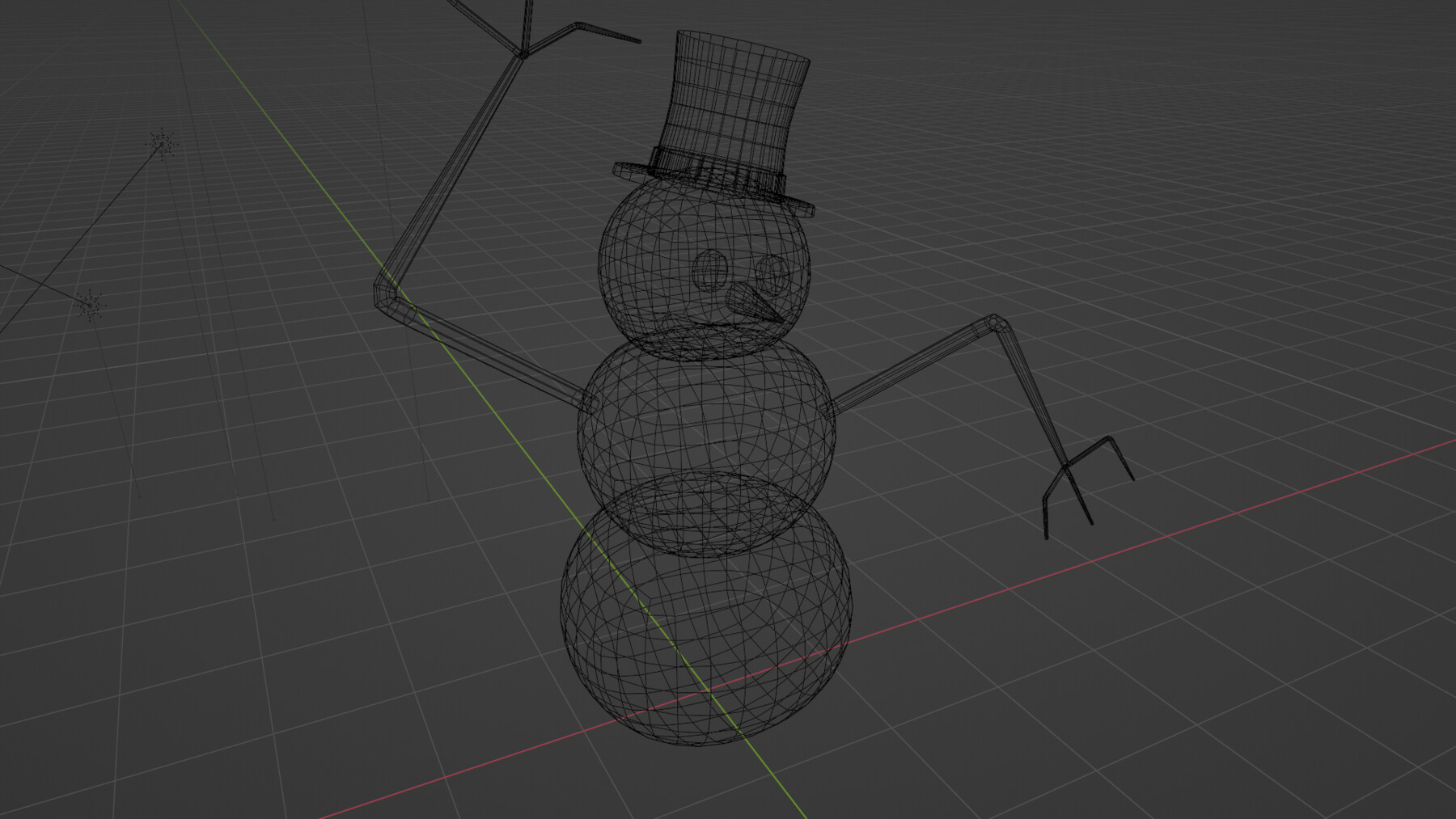 ArtStation - Happy waving snowman | Game Assets
