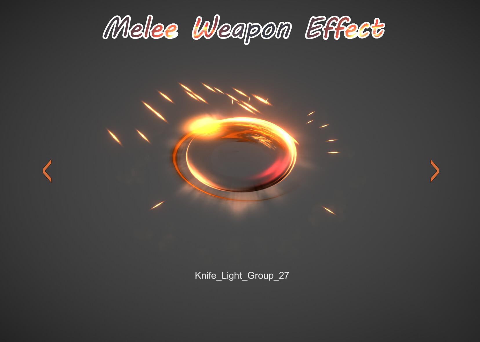 Artstation Unity Melee Weapon Visual Effects Game Assets