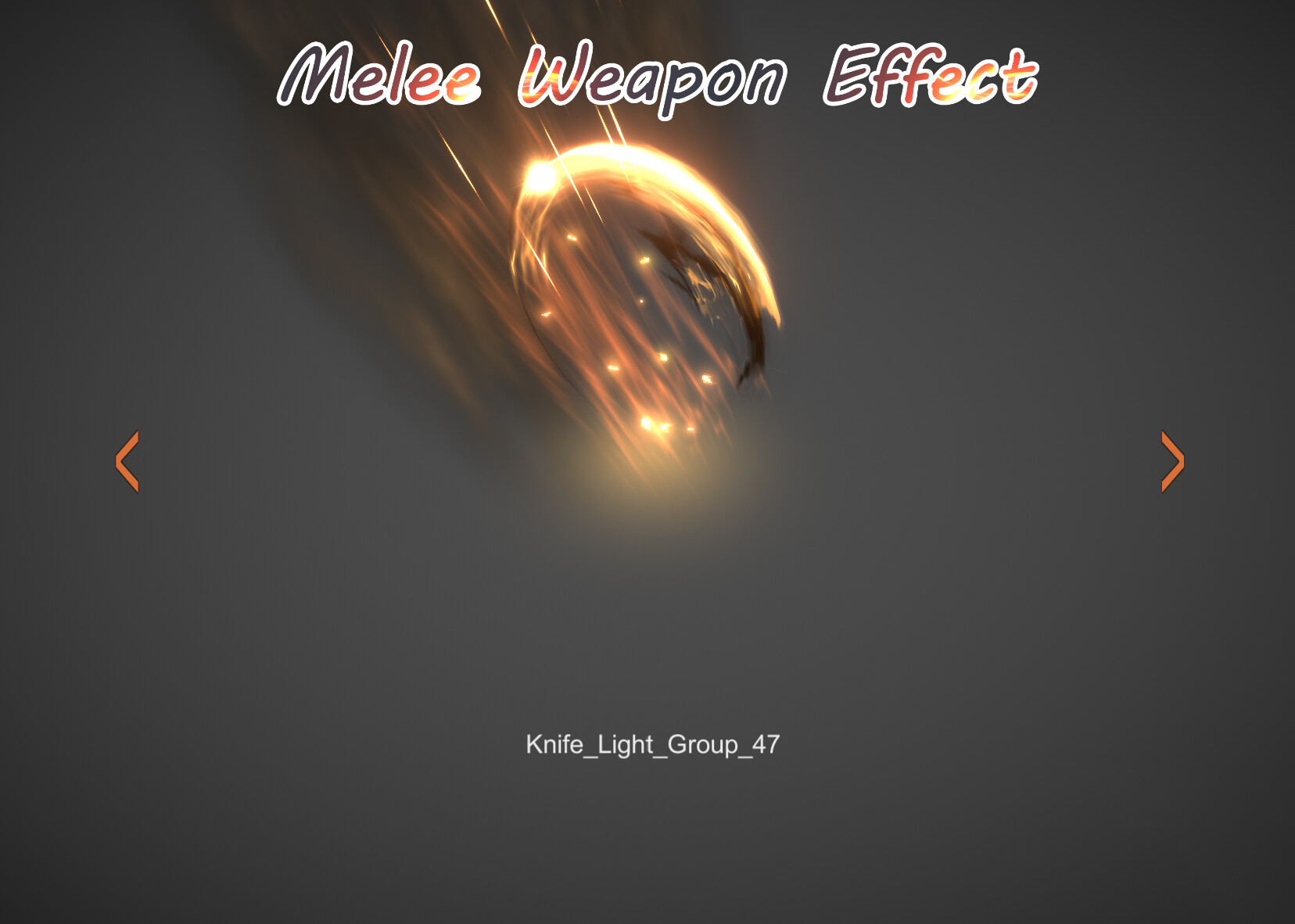 Artstation Unity Melee Weapon Visual Effects Game Assets