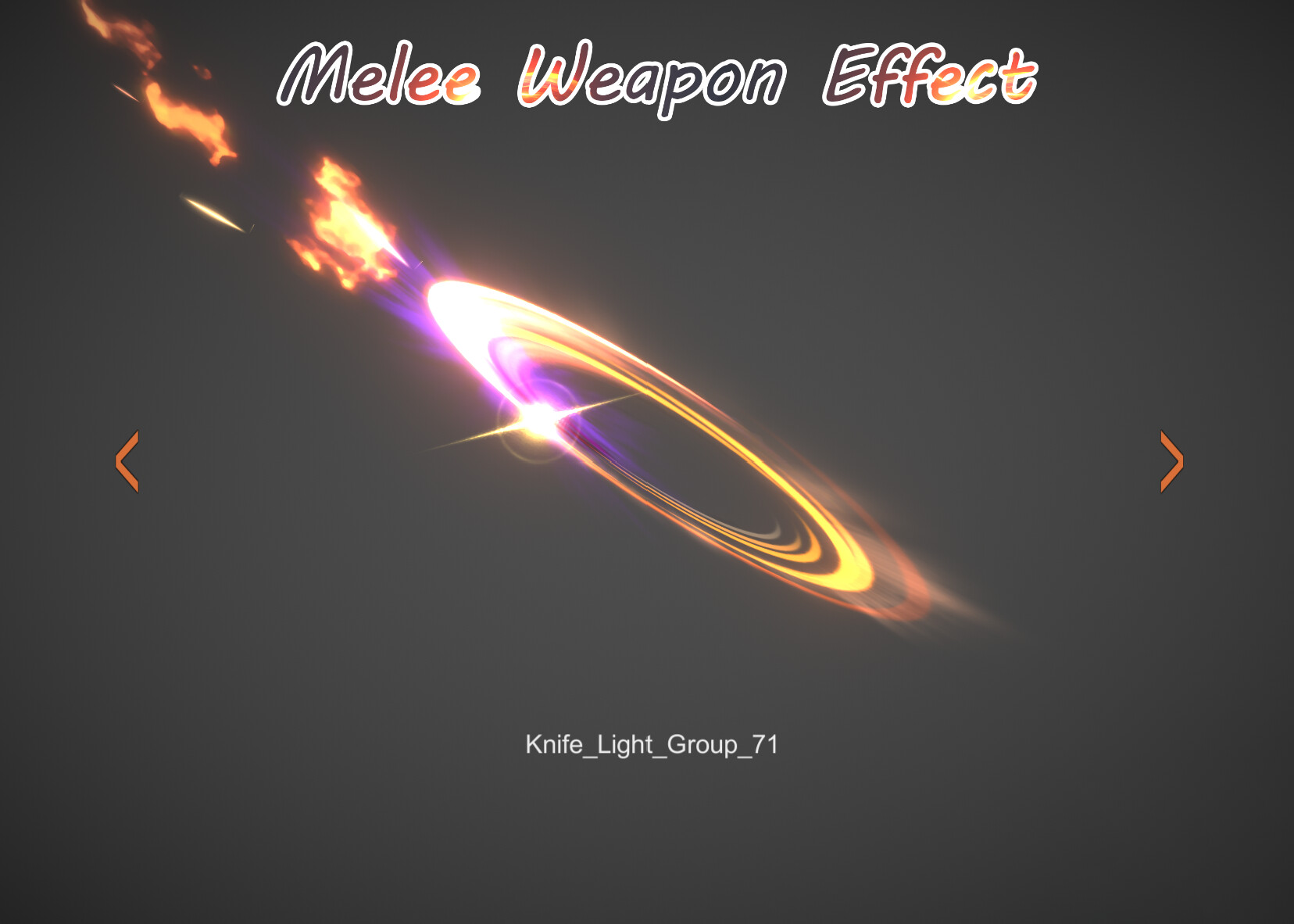 Artstation Unity Melee Weapon Visual Effects Game Assets