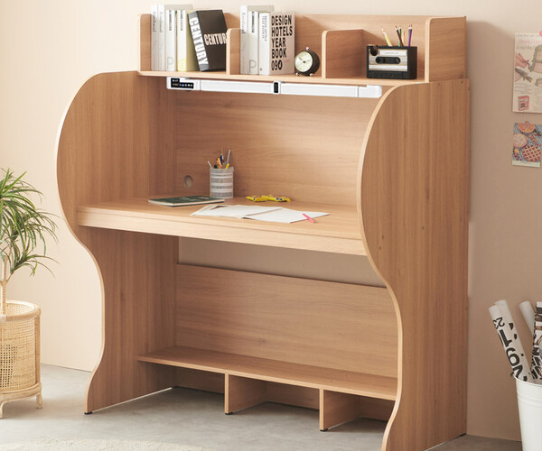 ArtStation - Elite reading room desk 1230 with wide emotional LED stand ...