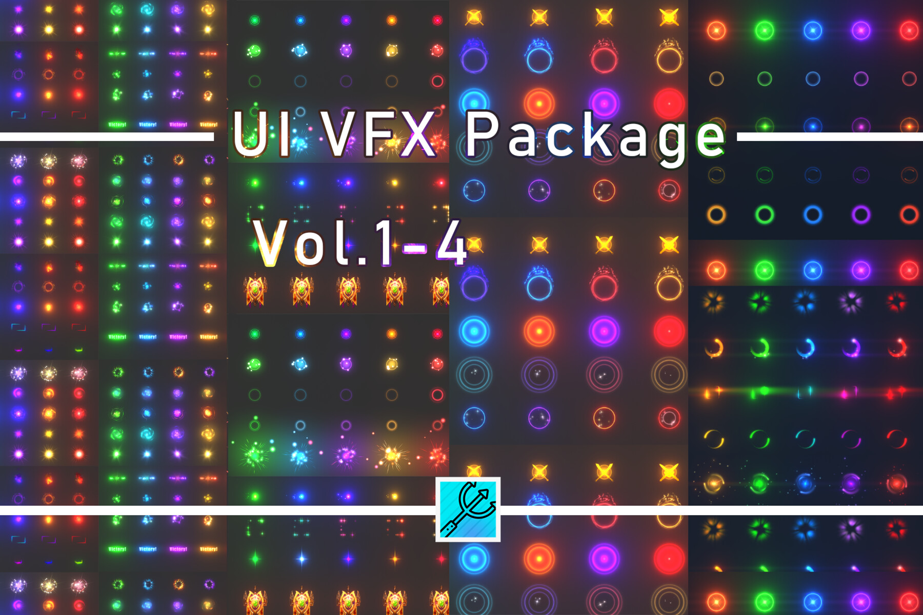 Artstation Unity Ui Vfx Package Vol1 Vol4 Visual Effects Game Assets