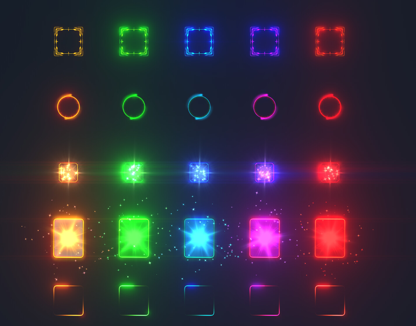 ArtStation - Unity UI VFX Package Vol.1-Vol.4 / Visual Effects | Game ...