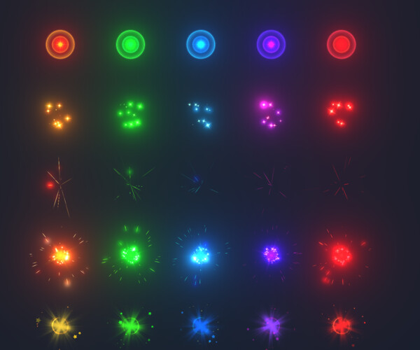 ArtStation - Unity UI VFX Package Vol.1-Vol.4 / Visual Effects | Game ...