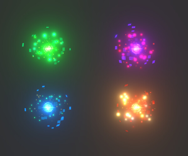 ArtStation - Unity UI VFX Package Vol.1-Vol.4 / Visual Effects | Game ...