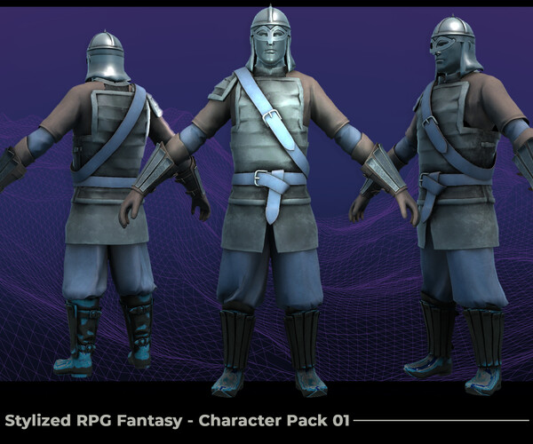ArtStation - Armor Stylized RPG Fantasy - Character Pack 04 | Game Assets