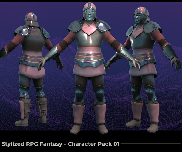ArtStation - Armor Stylized RPG Fantasy - Character Pack 05 | Game Assets
